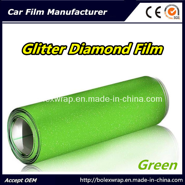 Green Brilliant Diamond Film, Pearlized Diamond Car Body Vinyl Car Wrap ...
