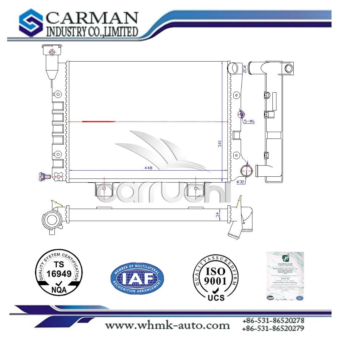 Auto Cooling Aluminum Radiator for Lada OEM: 21073-1301012 Cm-015 ...