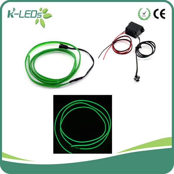 Green Neon Light Glow EL Wire Rope 2m - IBUYautoparts.com