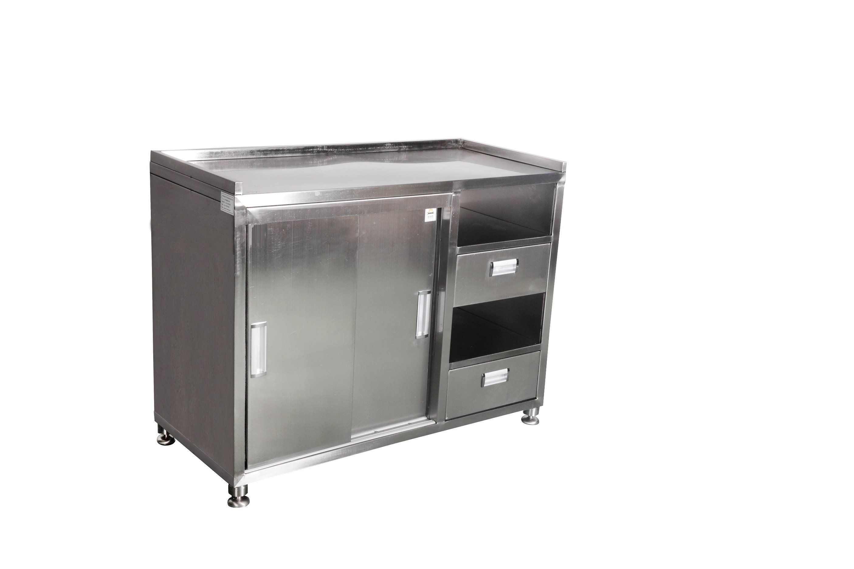 Non-Extracted Stainless Steel Paint Mixing Table with Cabinets and ...