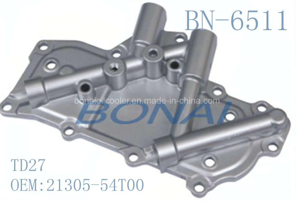 Nissan Aluminium Engine Oil Cooler Cover Td27 (OEM NO.: 21305-54T00 ...