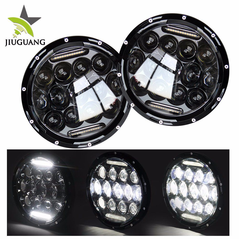 Factory High Low Beam DRL Driving 75W 7" Jeep Round LED Headlight with ...