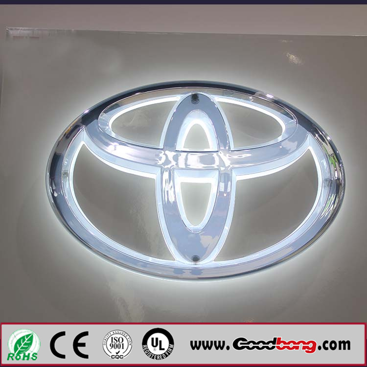 Customized Acrylic Base LED Car Logo, Car Logo Sign with LED Insided ...