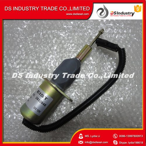 12V Fuel Shut Down Valve 3932545 for Excavator Diesel Engine ...