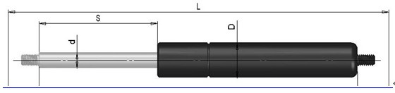 Tension Gas Spring with Force - IBUYautoparts.com