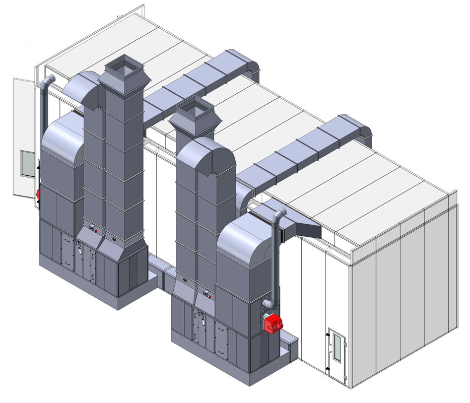 German Design Industrial Spray Booth Bus Painting Booth - IBUYautoparts.com