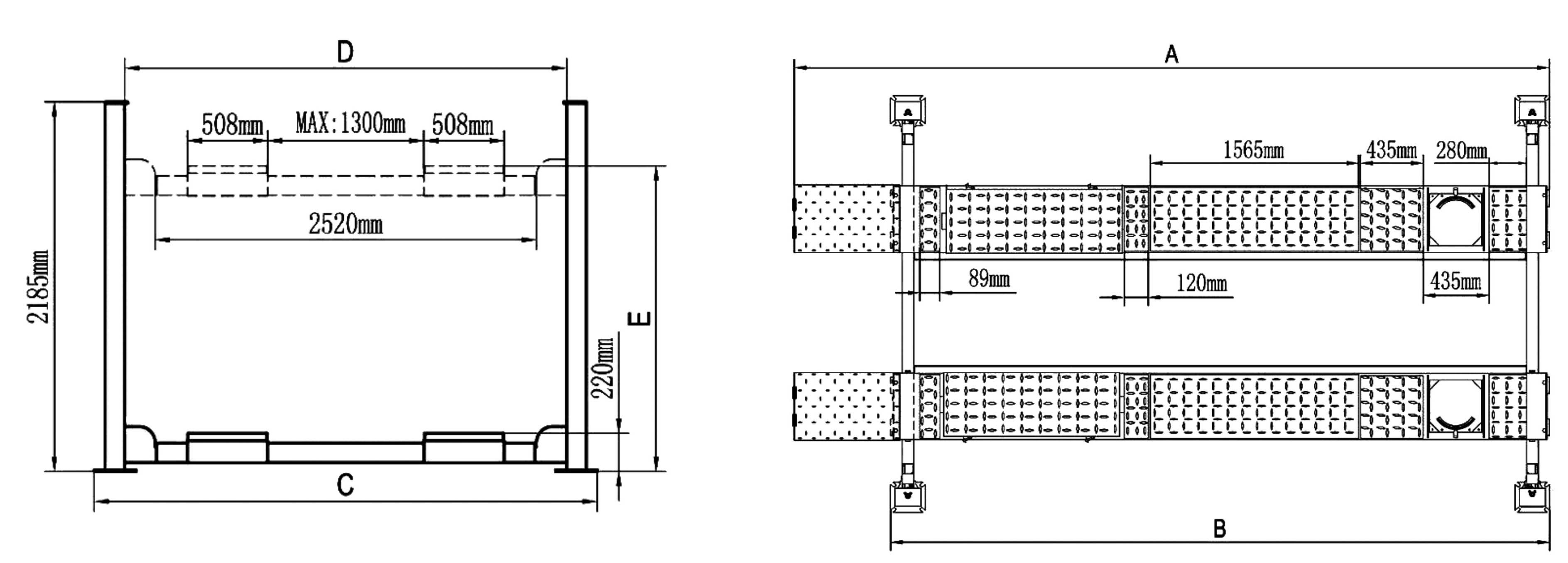 Commercial Grade Alignment 4 Piller Car Lift - IBUYautoparts.com