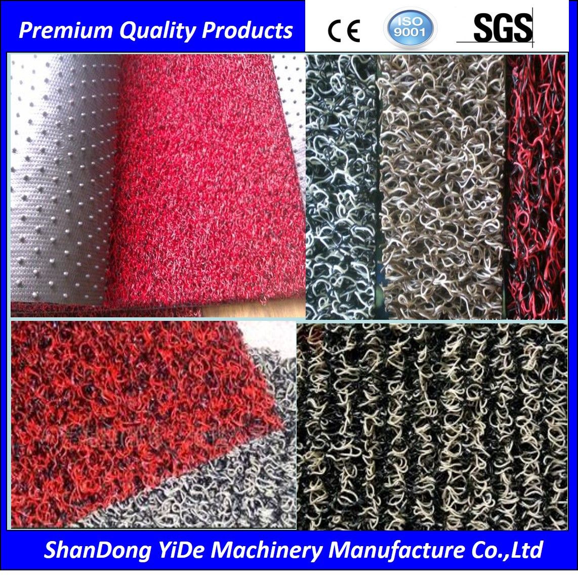 PVC Double and Monochrome Color Sprayed Wire Coil Car Mat ...