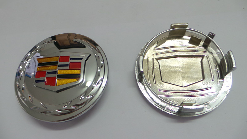 Custom 68mm Chrome Car Logo Wheel Center Hub Cap For Cadillac ...
