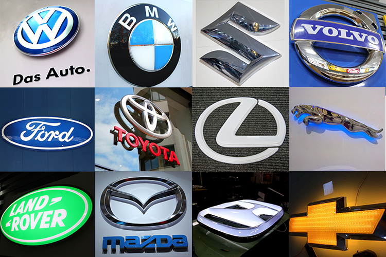 Vacuum Forming Company Car Logo Sign and Auto Logo Car Logo Signboard ...