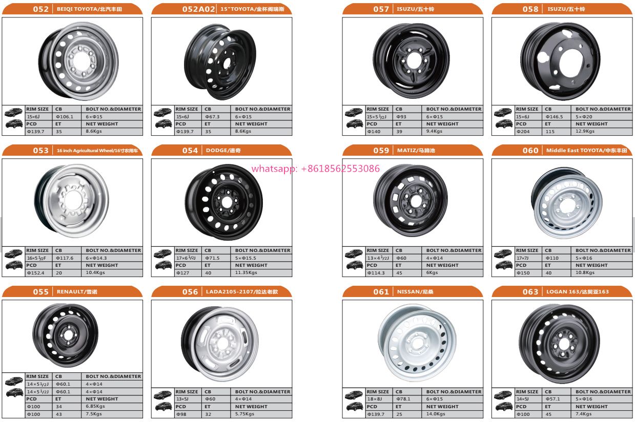 Auto Parts Aluminim Iron Steel Car Tyre Trailer Wheel Rims ...