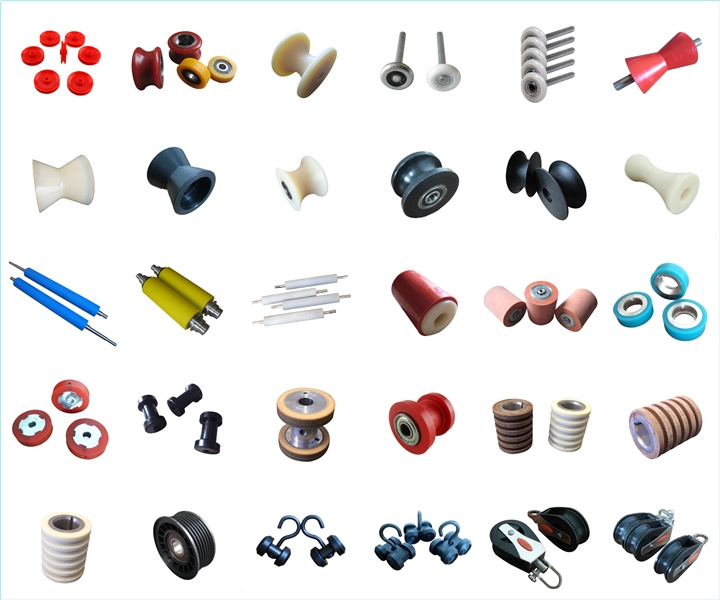 Plastic Roller V-Belt Pulley / Flat Belt Chain Pulley Roller ...