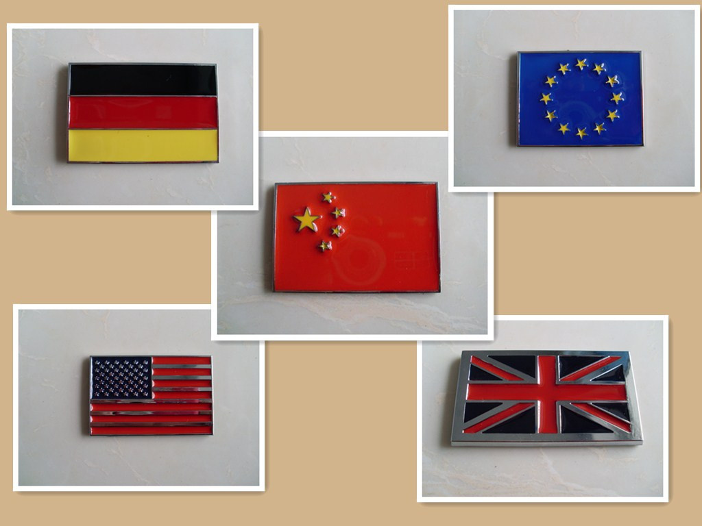 Luxury Flag Car Emblems Car Decoration Badge Car Logo Emblem ...