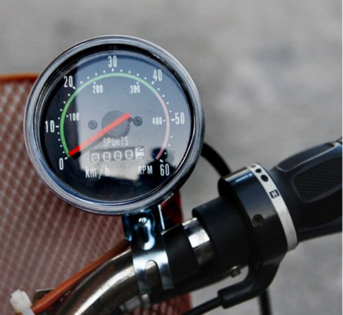 Old School Style Bicycle Speedometer Analog Odometer Classic Style for ...