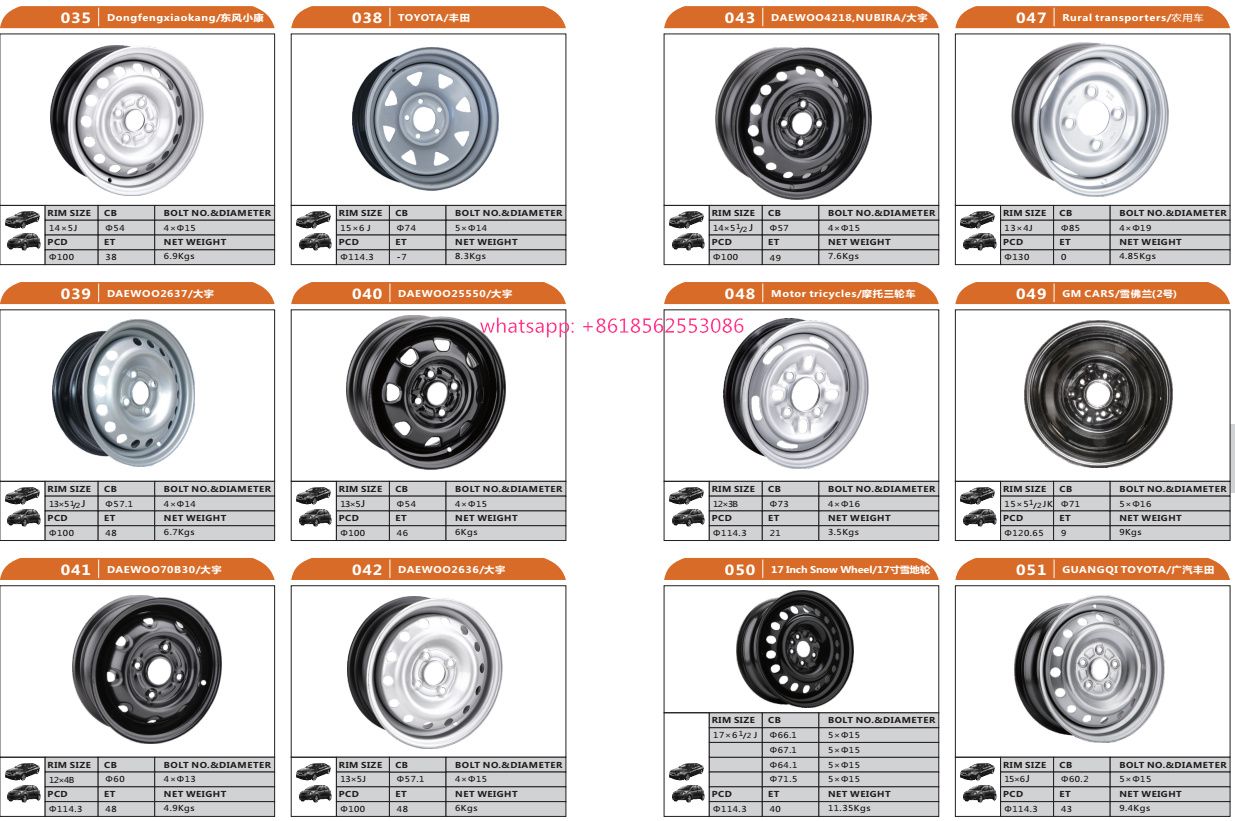 Auto Parts Aluminim Iron Steel Car Tyre Trailer Wheel Rims ...