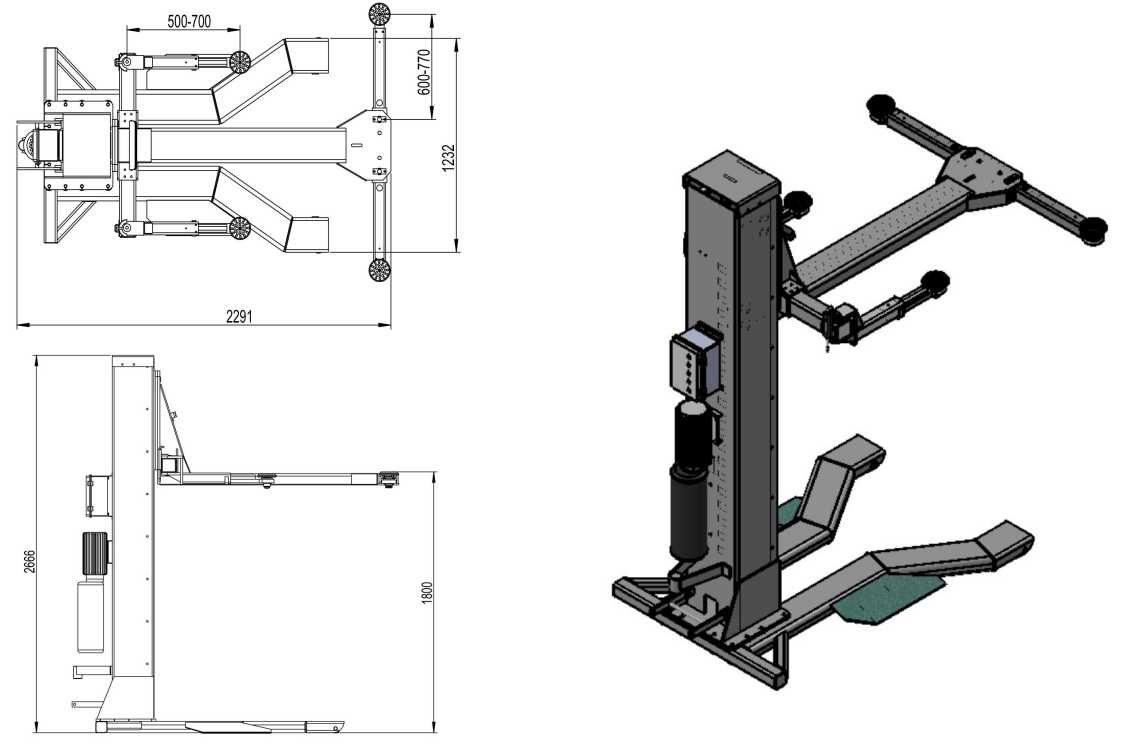Sample Single Post Car Parking Lift - IBUYautoparts.com
