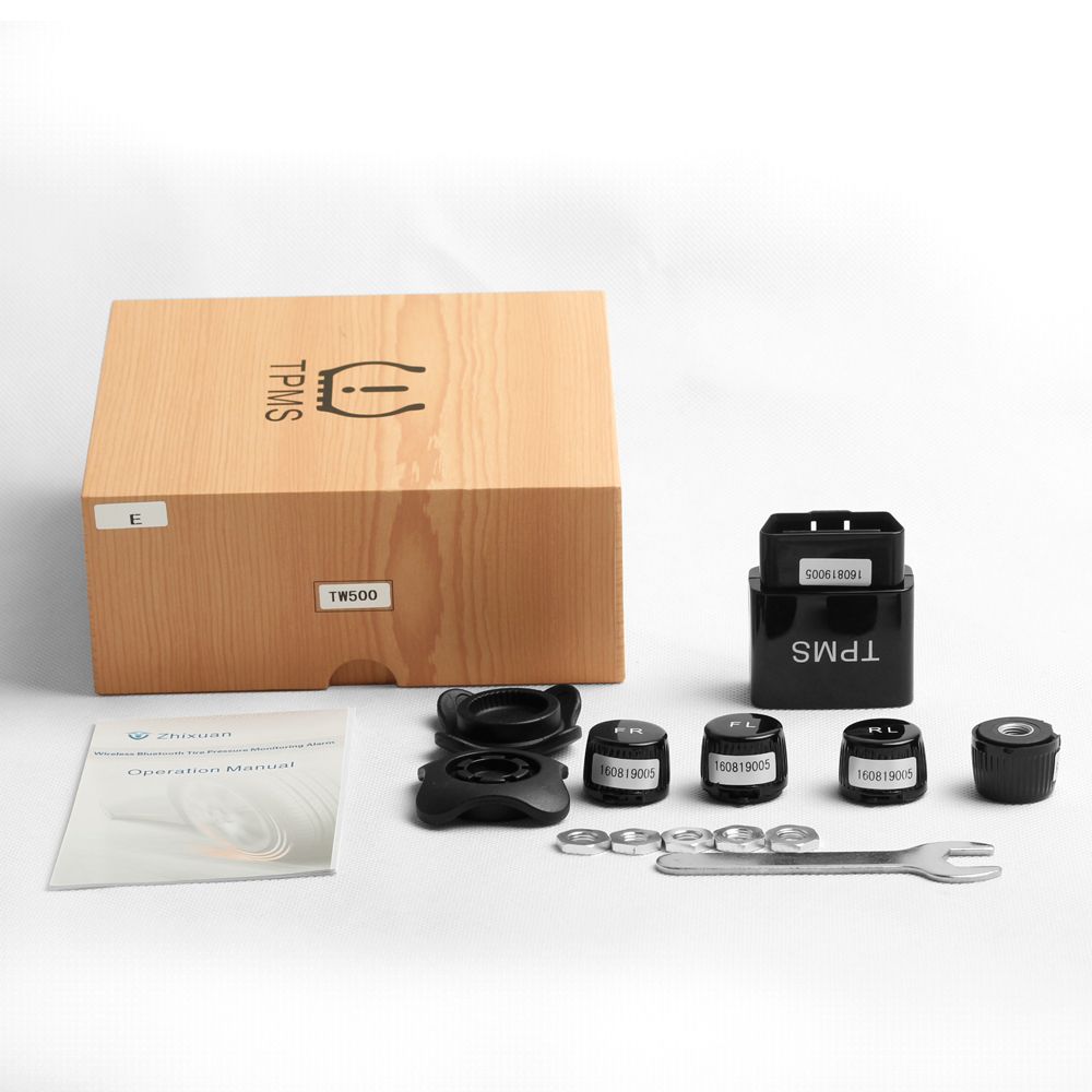 Bluetooth APP TPMS OBD Interface Silver Sensors for Android Ios System ...