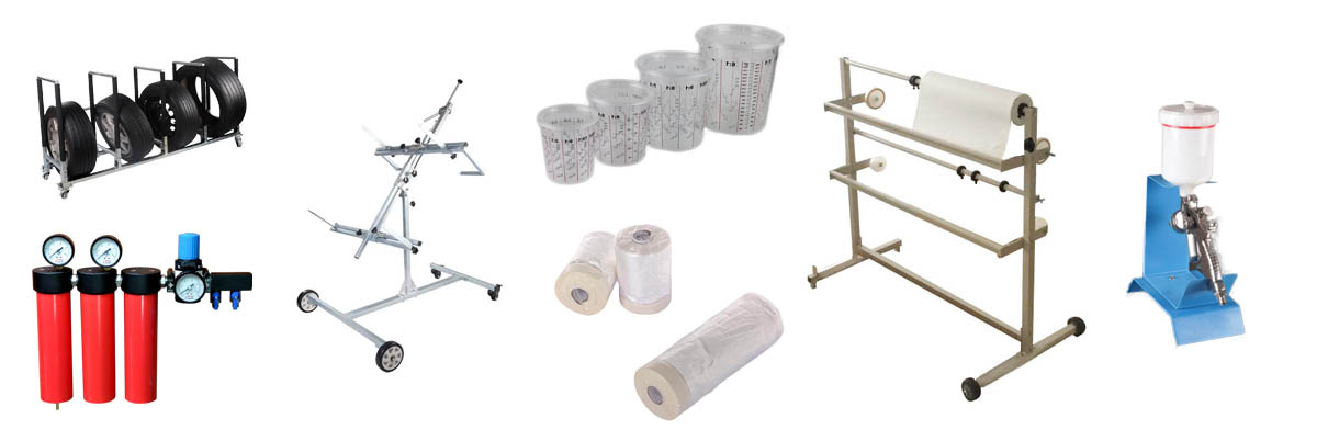 Non-Extracted Stainless Steel Paint Mixing Table with Cabinets and ...